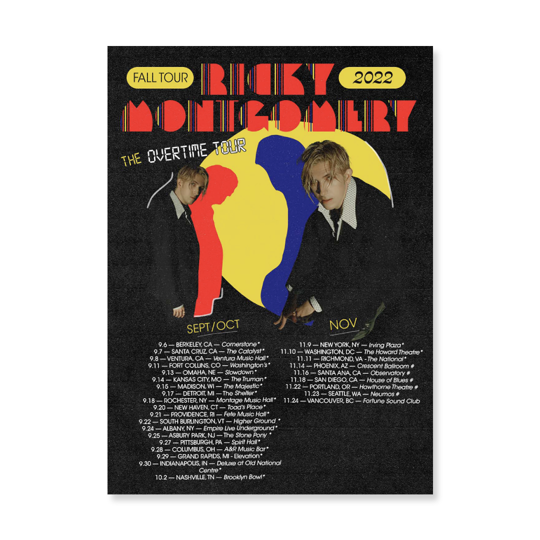 Overtime Tour Poster – Ricky Montgomery